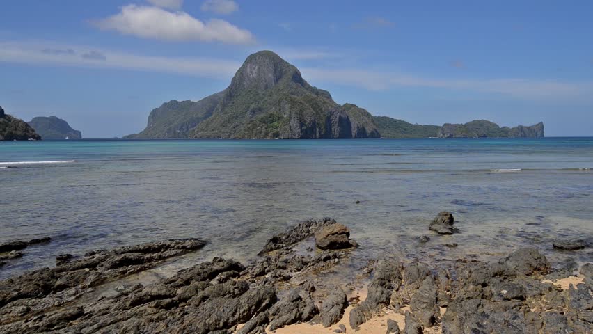 rocky shore hilly island back el Stock Footage Video (100% Royalty-free ...