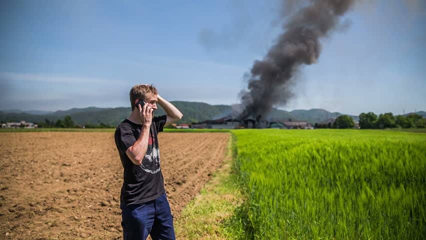 man panic after building on fire Stock Footage Video (100% Royalty-free ...
