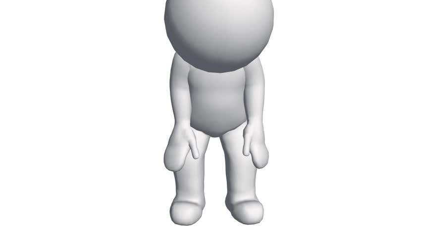3d Cartoon Character Sit Down Stock Footage Video (100% Royalty-free ...