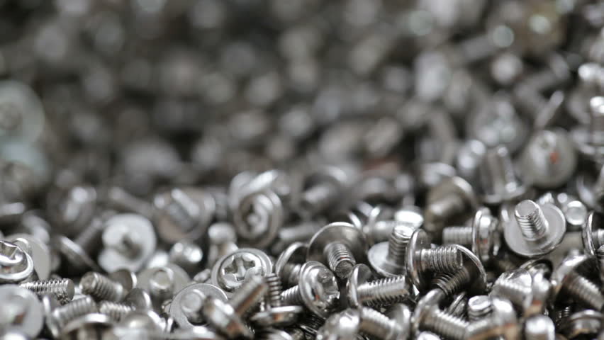 chrome screws fall on surface Stock Footage Video (100% Royalty-free ...