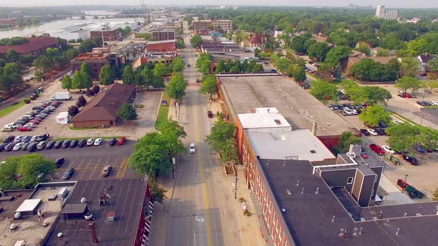 Scenic Downtown Green Bay Wisconsin Stock Footage Video (100% Royalty ...