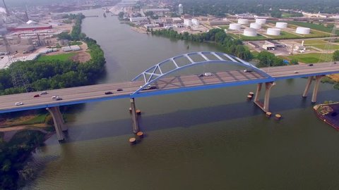 Scenic Leo Frigo Memorial Bridge Green Stock Footage Video (100% ...