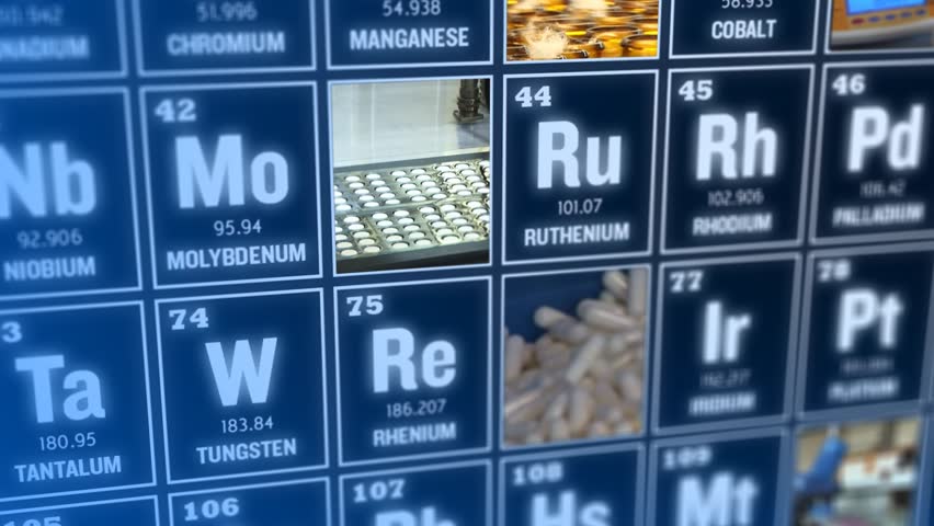 periodic table elements laboratory tools science Stock Footage Video ...