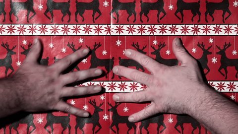 ripping open gift present reveal green Stock Footage Video (100% ...