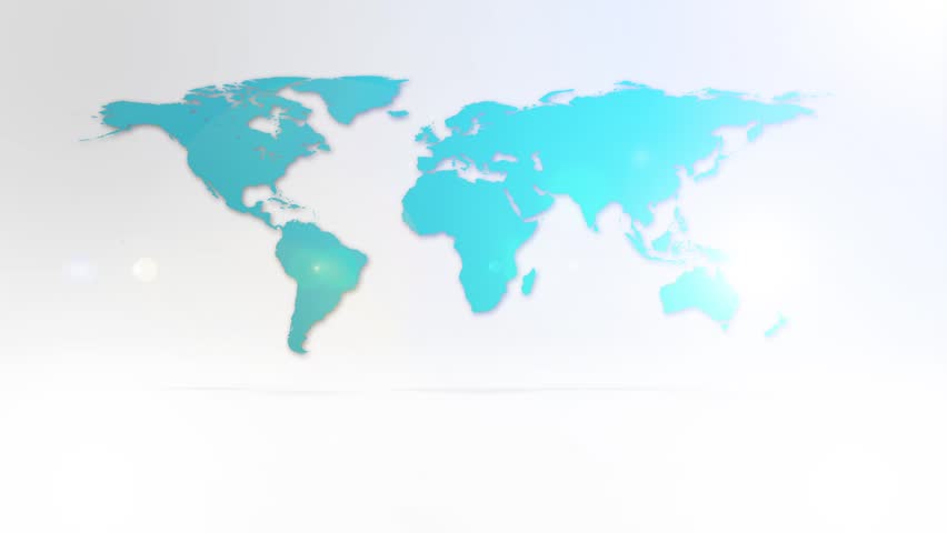 World Map in Blue Lines Stock Footage Video (100% Royalty-free ...