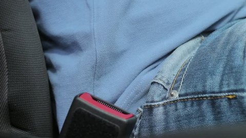 Driver Wear Seat Belt Sitting Car Stock Footage Video (100% Royalty ...