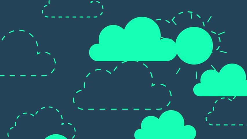 Weather Animation Background, Sun, Clouds Stock Footage Video (100% ...