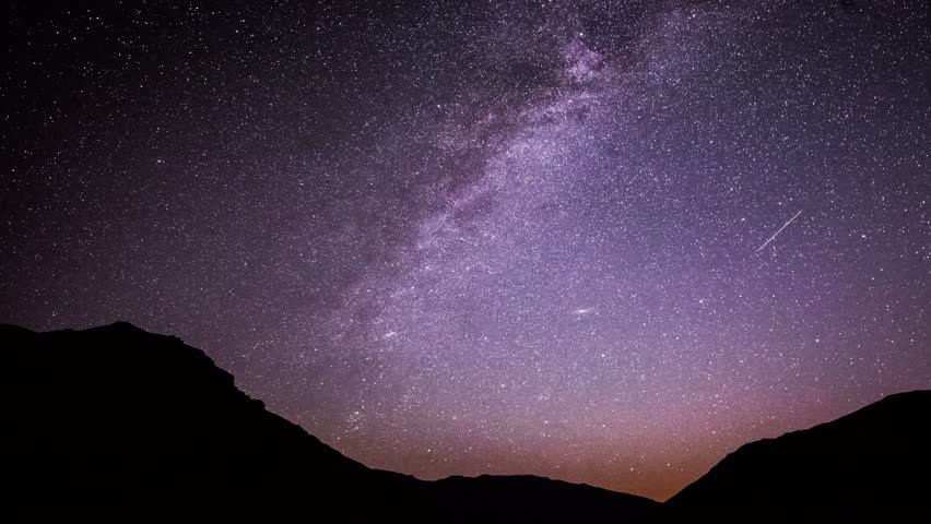 Astro Time Lapse Milky Way Galaxy Stock Footage Video (100% Royalty ...