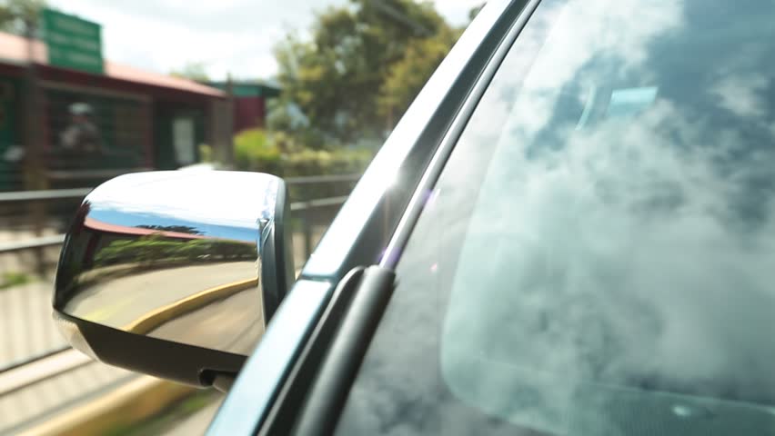 detailed close-up shot car's windscreen rear Stock Footage Video (100% ...