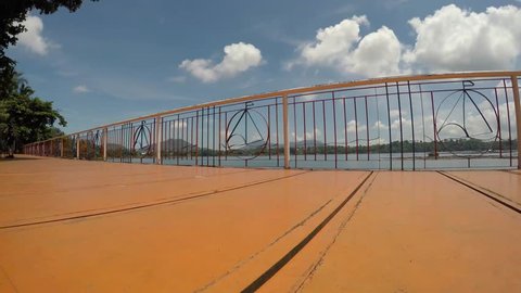 Hand Railings Guarding Structural Viewing Deck Stock Footage Video (100 ...