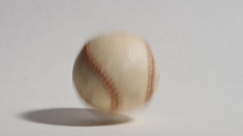 Baseball Falling Isolated On White Slow Stock Footage Video (100% ...