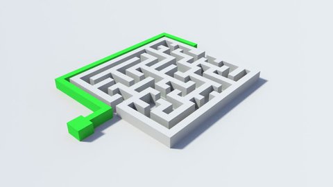 Green Line Going Around Maze Other Stock Footage Video (100% Royalty ...