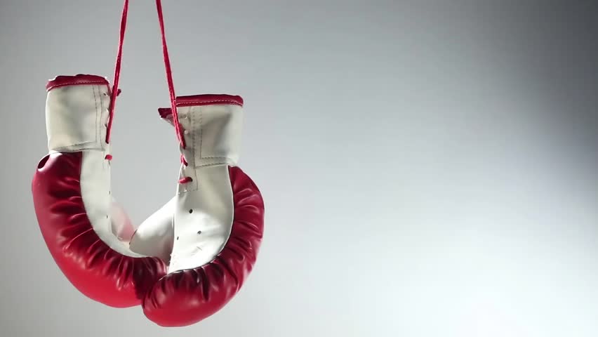 Boxing Gloves Hanging and Rotating Stock Footage Video (100% Royalty ...