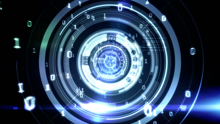 digital animation dial interface black purple Stock Footage Video (100% ...