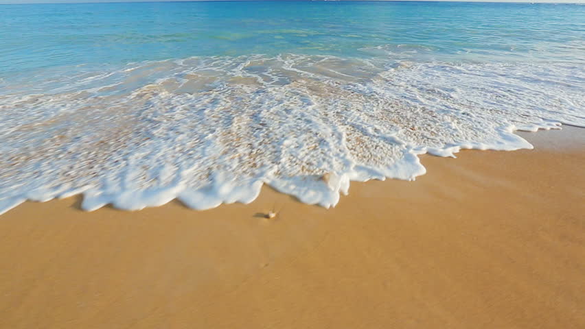 Ocean Scenic Landscape. Waves Rolling Stock Footage Video (100% Royalty ...