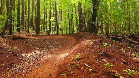 Mountain Biking Dirt Berm Intense Fast Stock Footage Video (100% ...