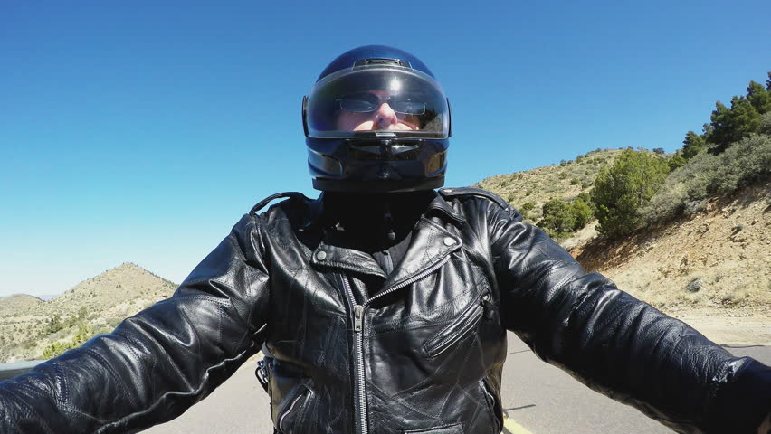 close low angle shot motorcycle rider Stock Footage Video (100% Royalty ...