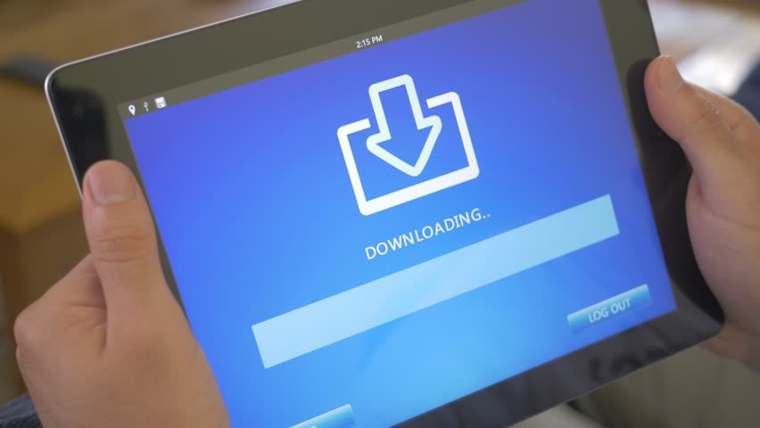 Downloading Data Into a Tablet Stock Footage Video (100% Royalty-free ...