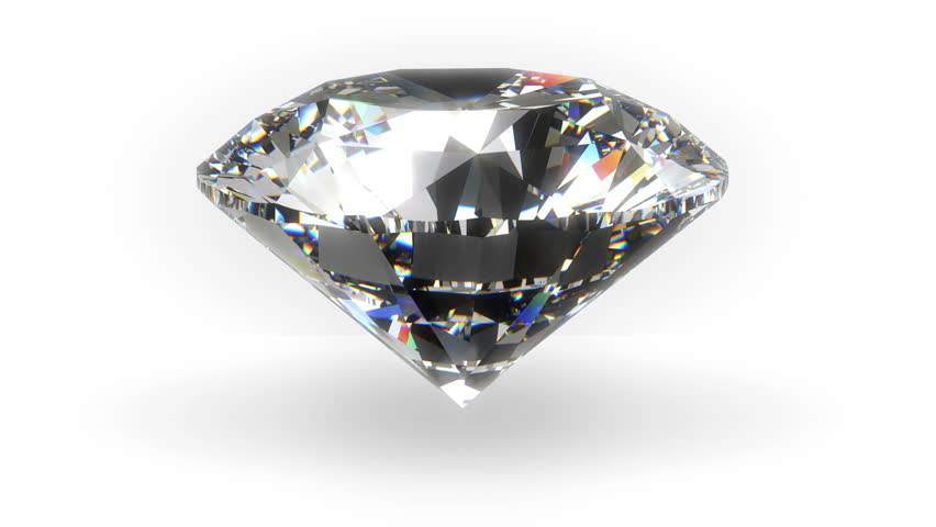 spinning diamond on white - isolated Stock Footage Video (100% Royalty ...