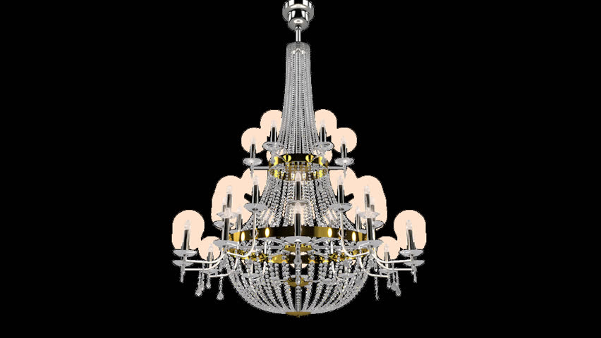 spinning chandelier - animation alpha Stock Footage Video (100% Royalty-free) 11691509 ...