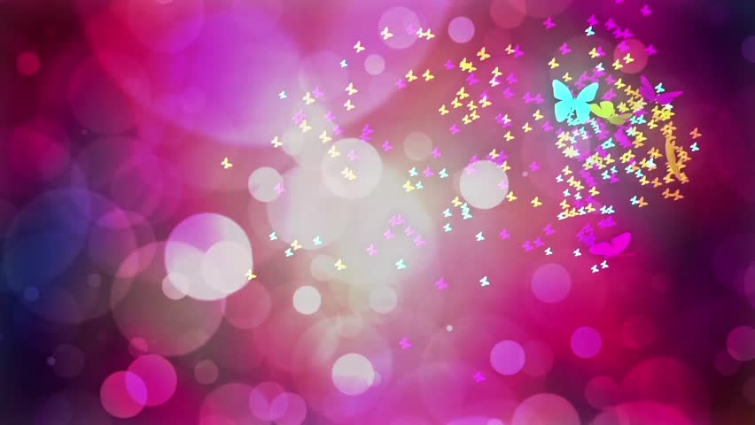 group colorful butterflies particles on fantasy Stock Footage Video ...