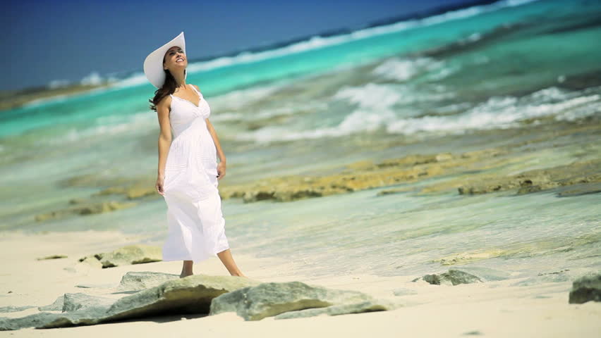 Beautiful Caucasian Female Enjoying Peaceful Stock Footage Video (100% ...