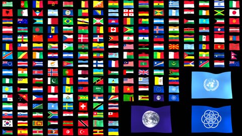 flags world animation Stock Footage Video (100% Royalty-free) 3824255 ...