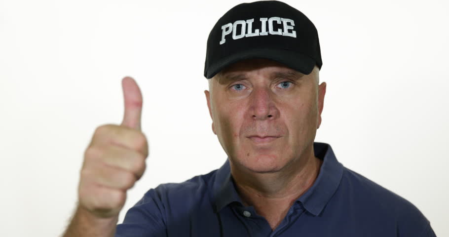 Policeman Looking Camera Police Man Stock Footage Video (100% Royalty ...