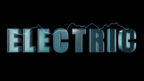 Seamless Looping 3d Animation Word Electric Stock Footage Video (100% ...