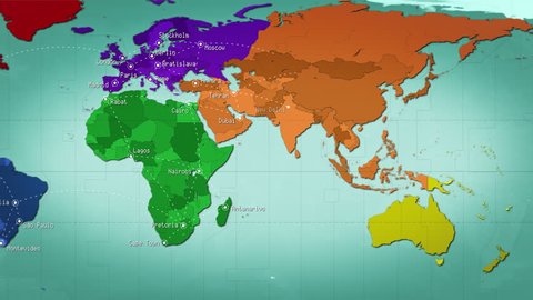 Colorful Asia Political Map Clearly Labeled Stock Vector (Royalty Free ...