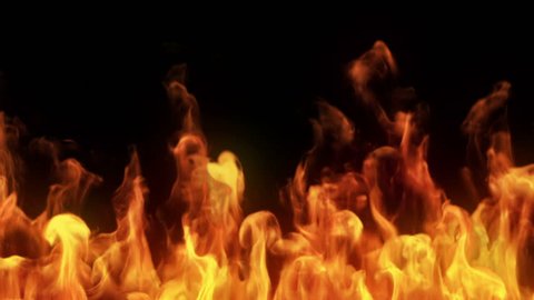 Highly Detailed Flames Alpha Matte Loopable Stock Footage Video (100% ...