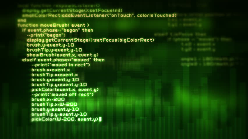 Loopable Program Code Moving On Stock Footage Video (100% Royalty-free ...