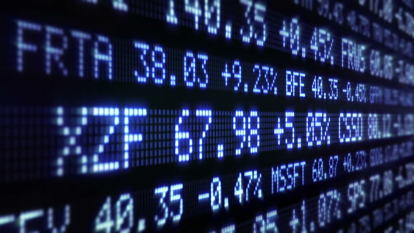 Stock Market Tickers. Loopable. Blue Stock Footage Video (100% Royalty ...