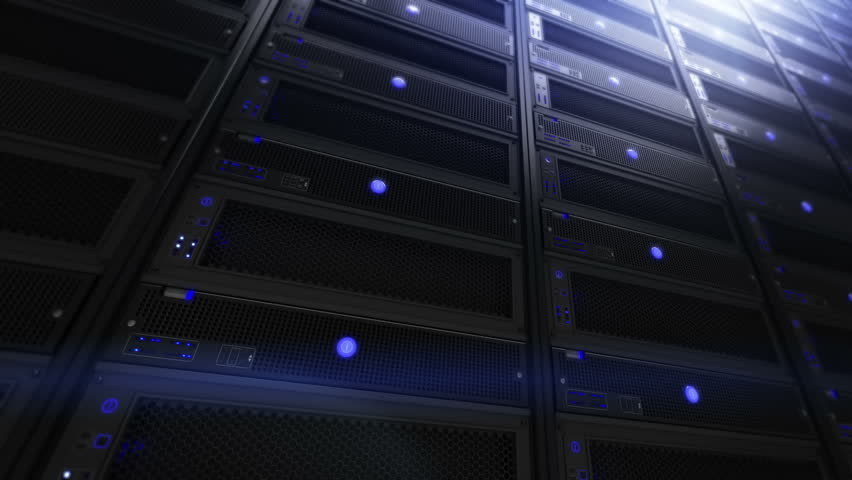 computer servers detail shot loopable blue Stock Footage Video (100% ...
