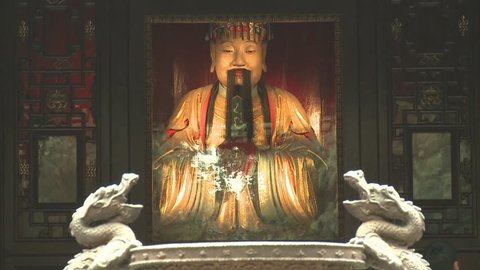 Chengdu China March 2010 Statue Emperor Stock Footage Video (100% ...