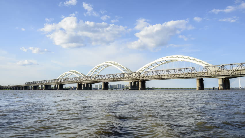 songhua river binzhou railway bridge located Stock Footage Video (100% ...