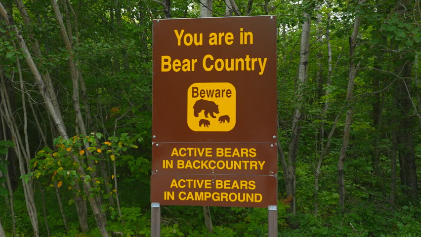 Beware of Bears Sign in Stock Footage Video (100% Royalty-free ...