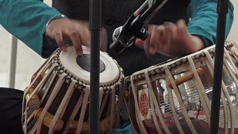 Indian Man Playing Indian Musical Instrument Stock Footage Video (100% ...