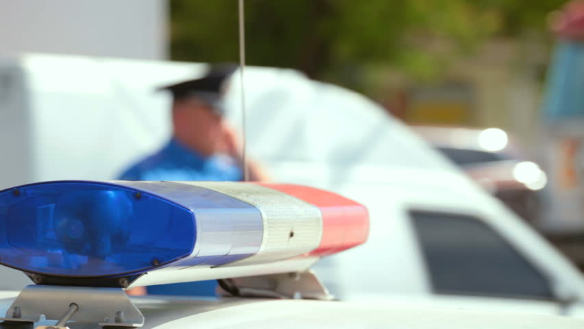 Police Car On City Road Stock Footage Video (100% Royalty-free) 1186504 ...