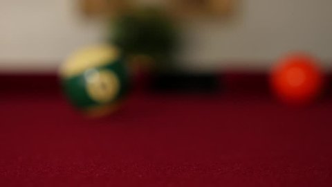8 Ball Rolling Stop Billiards Pool Stock Footage Video (100% Royalty ...
