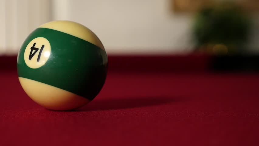 Billiards - Hitting the 14 Stock Footage Video (100% Royalty-free ...
