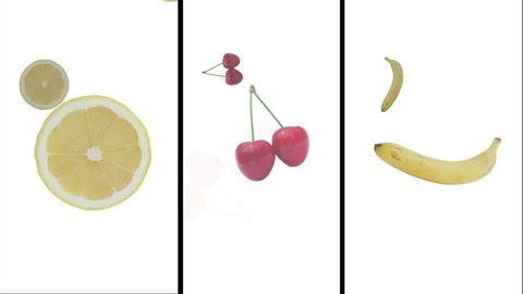 Mixed Fruits 3 Way Split Screen Stock Footage Video (100% Royalty-free ...