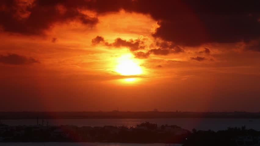 beautiful sunset through clouds Stock Footage Video (100% Royalty-free ...