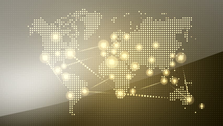 World Map with Spot Lights Stock Footage Video (100% Royalty-free ...