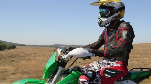 Enduro Racer Riding His Offroad Bike Stock Footage Video (100% Royalty ...