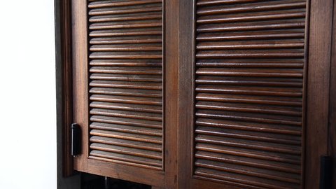 White Wood Shutters Window Frame Isolated Stock Photo 1893347932 ...