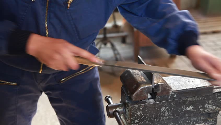 metalwork hands manual worker grinding metal Stock Footage Video (100% ...