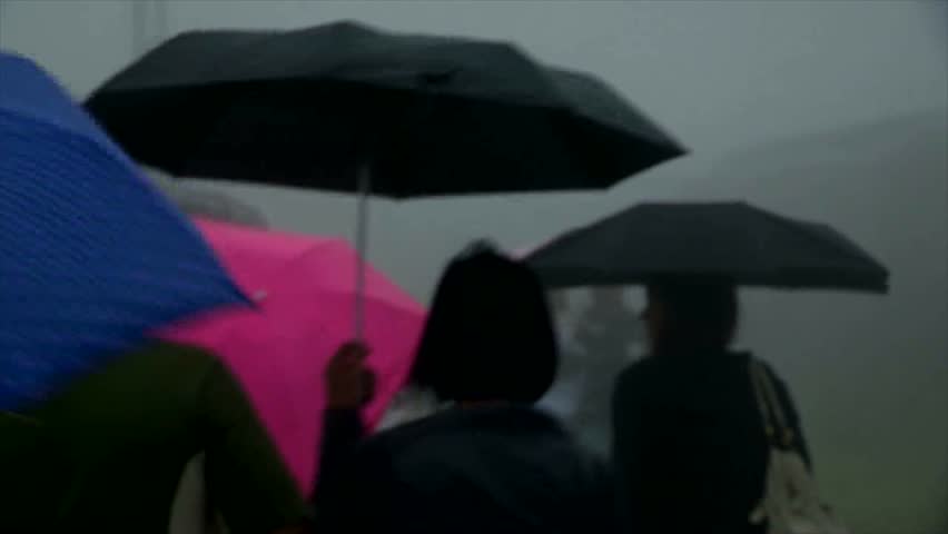 People Walking in the Mist Stock Footage Video (100% Royalty-free ...