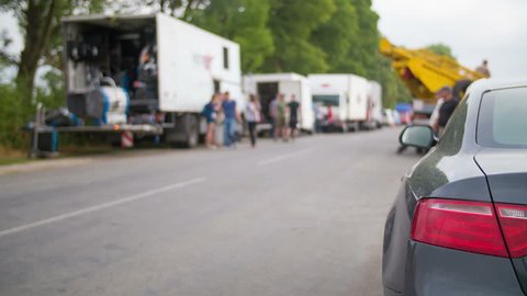 People Crew Car Truck Forest Filming Stock Footage Video (100% Royalty ...