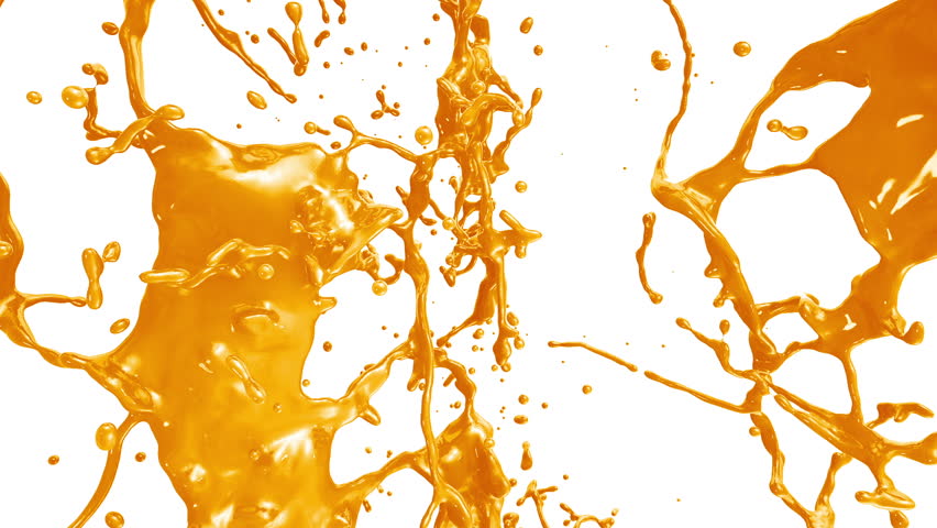 flying through fresh orange juice flow Stock Footage Video (100% ...